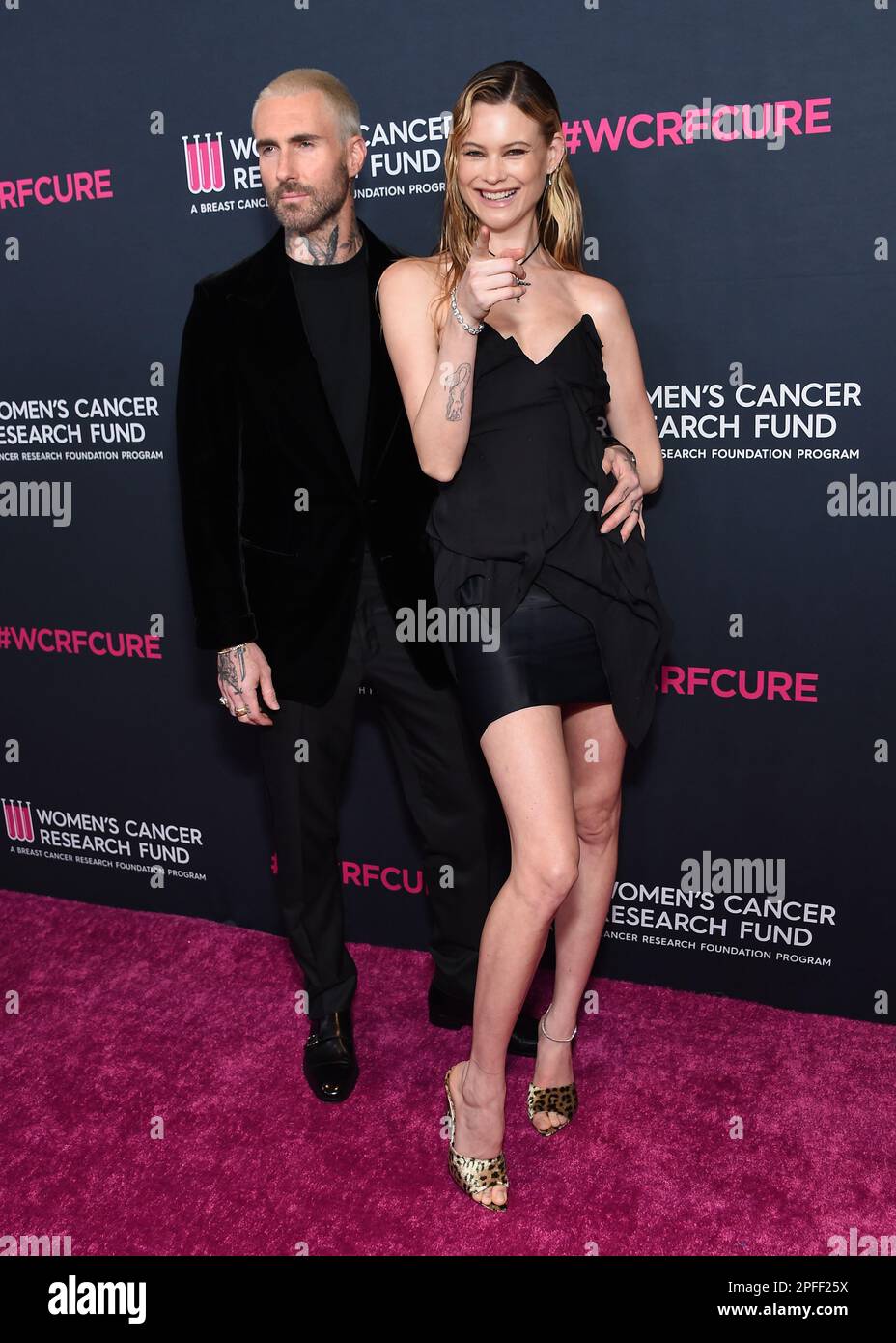 Beverly Hills, CA. 16/03/2023, Adam Levine and Behati Prinsloo arriving ...