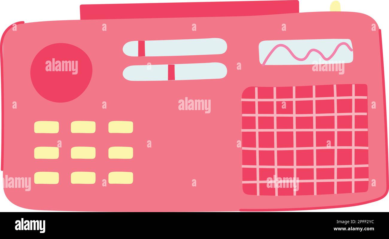 broadcast radio sound cartoon vector illustration Stock Vector Image ...