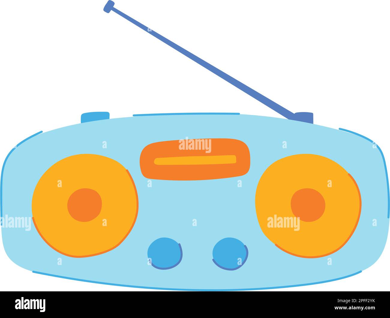 technology radio sound cartoon vector illustration Stock Vector Image ...