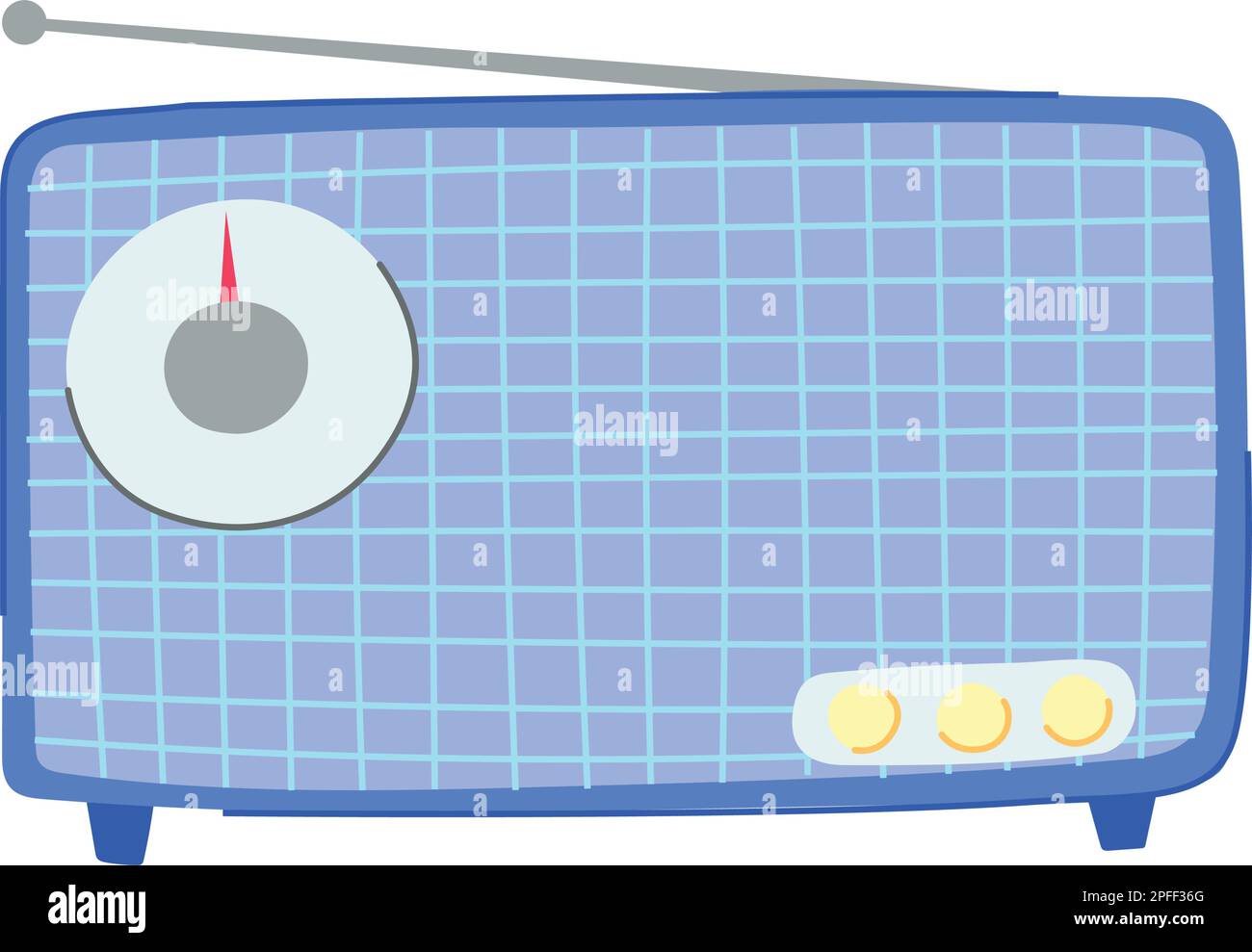 vintage radio sound cartoon vector illustration Stock Vector Image ...