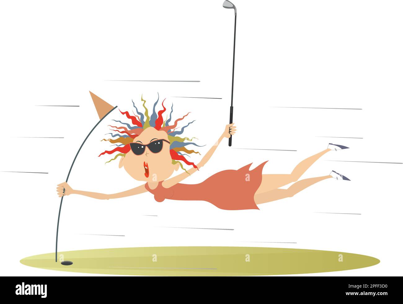 Storm on golf course Stock Vector Images - Alamy