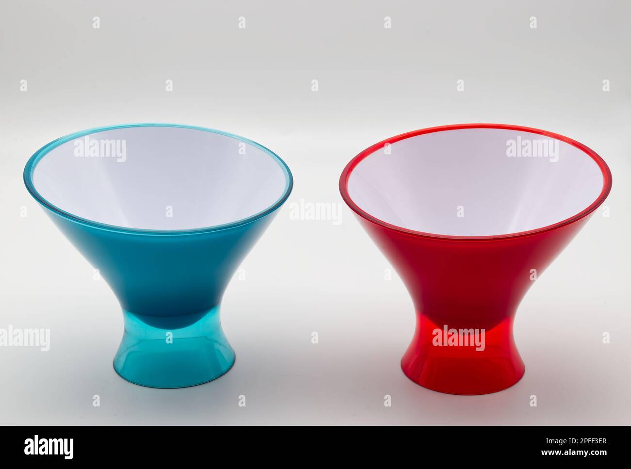 Red and blue ice cream bowl isolated on white background Stock Photo ...