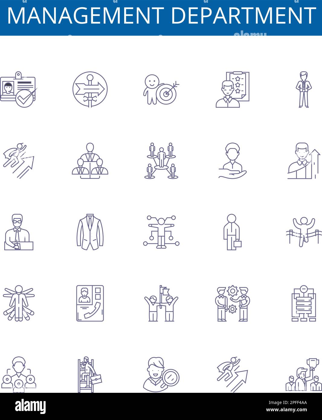 Management department line icons signs set. Design collection of ... Management department line icons signs set. Design collection of ...