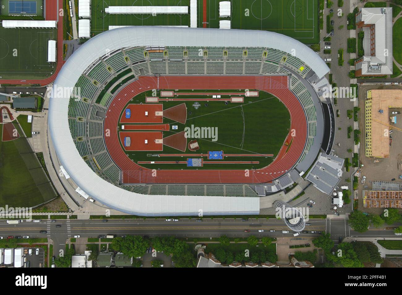 A general overall aerial view of Hayward Field, Wednesday, June 8, 2022 ...