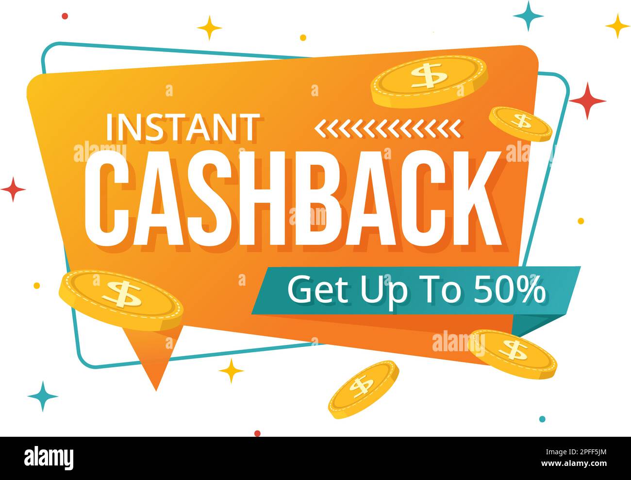 Cashback Illustration with Financial Payment to Money Cash Back Service ...