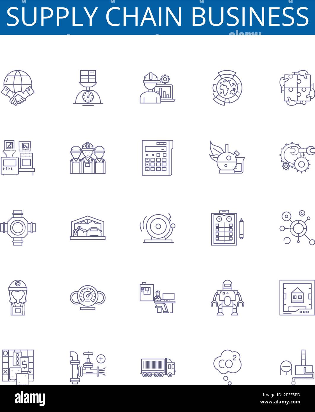 Supply chain business line icons signs set. Design collection of ... Supply chain business line icons signs set. Design collection of ...