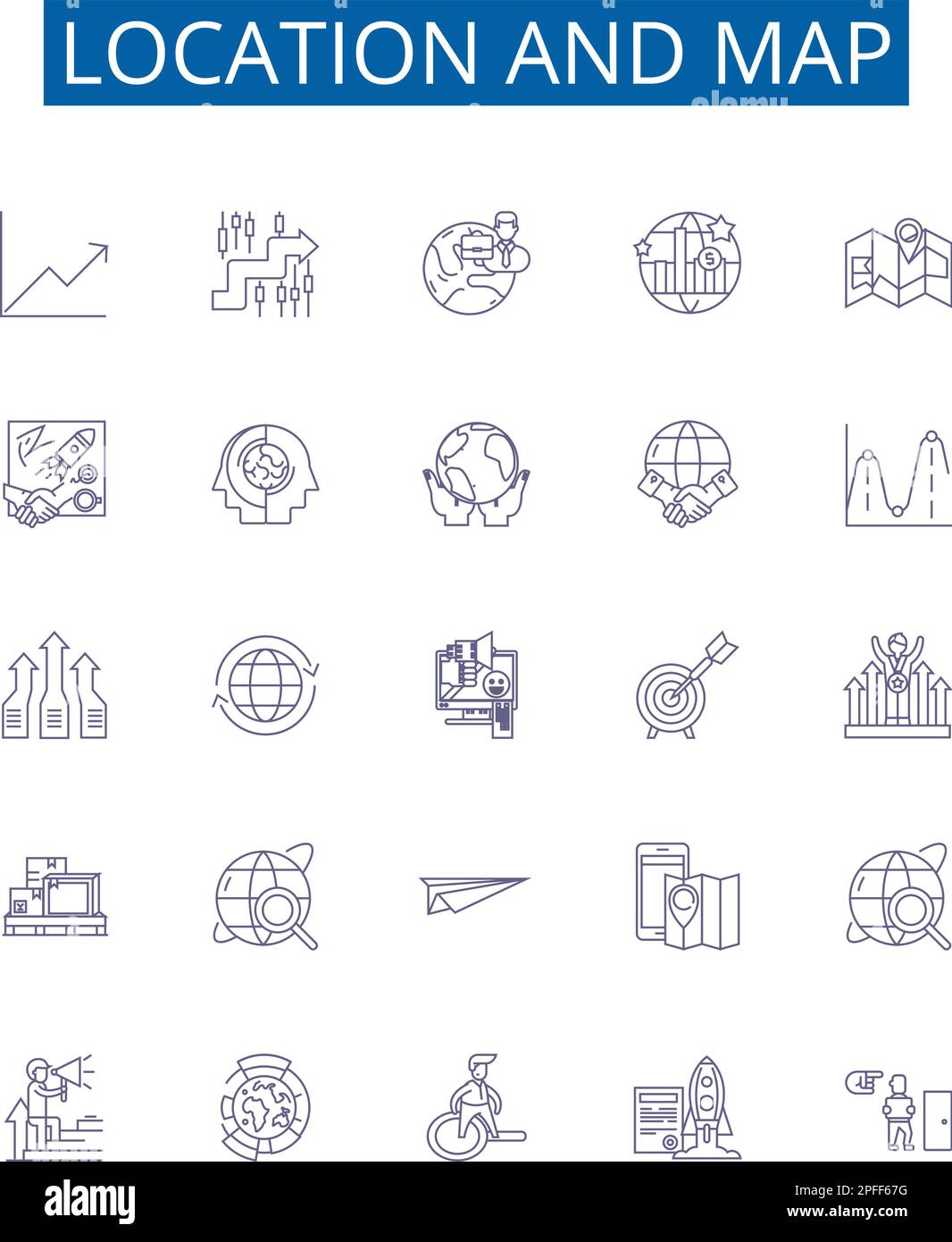 Location and map line icons signs set. Design collection of Map ... Location and map line icons signs set. Design collection of Map ...