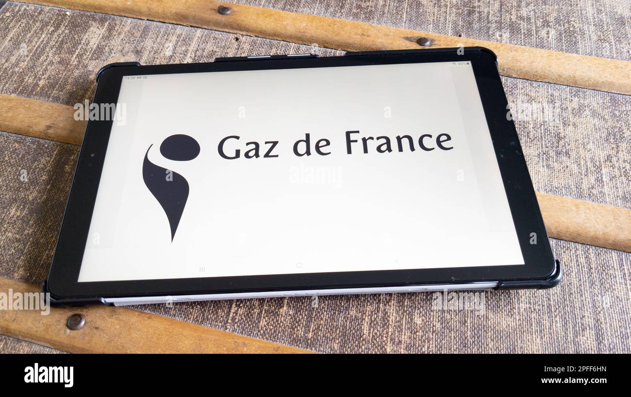Bordeaux , Aquitaine France - 03 15 2023 : GDF gaz de france logo sign ...