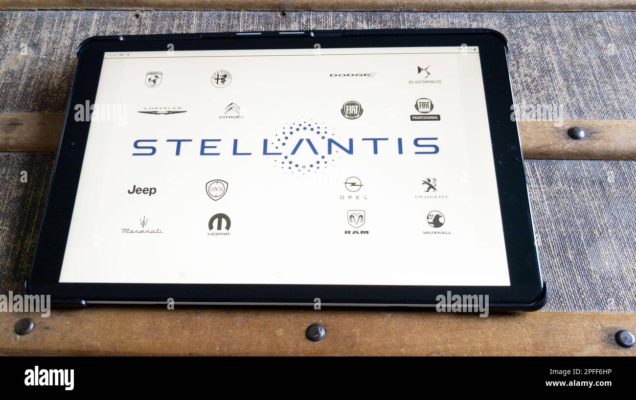 Bordeaux , Aquitaine France - 03 15 2023 : stellantis logo brand and ...