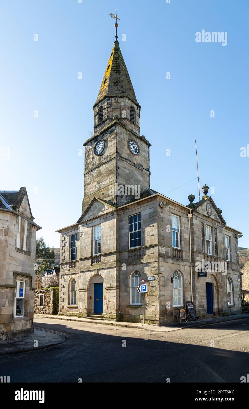 The Town House in the centre of the Village of Falkland, Fife, Scotland ...