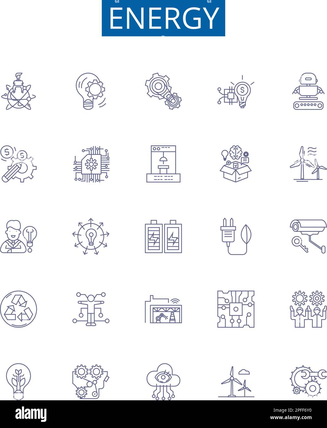 Energy line icons signs set. Design collection of Power, vigor ...