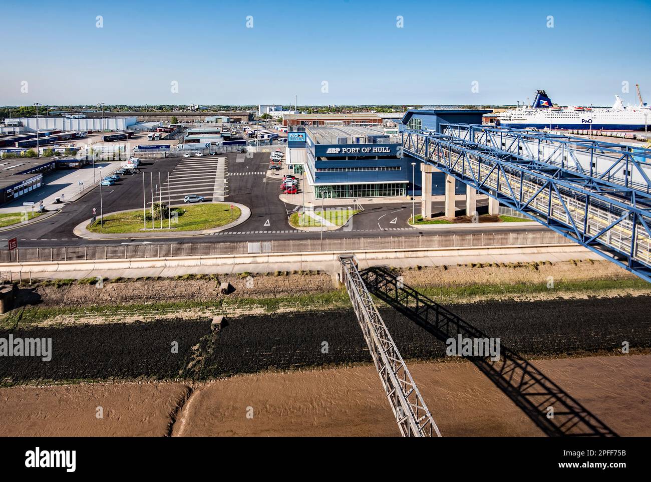 The Port of Hull ,taken from a cross channel car ferry Stock Photo - Alamy
