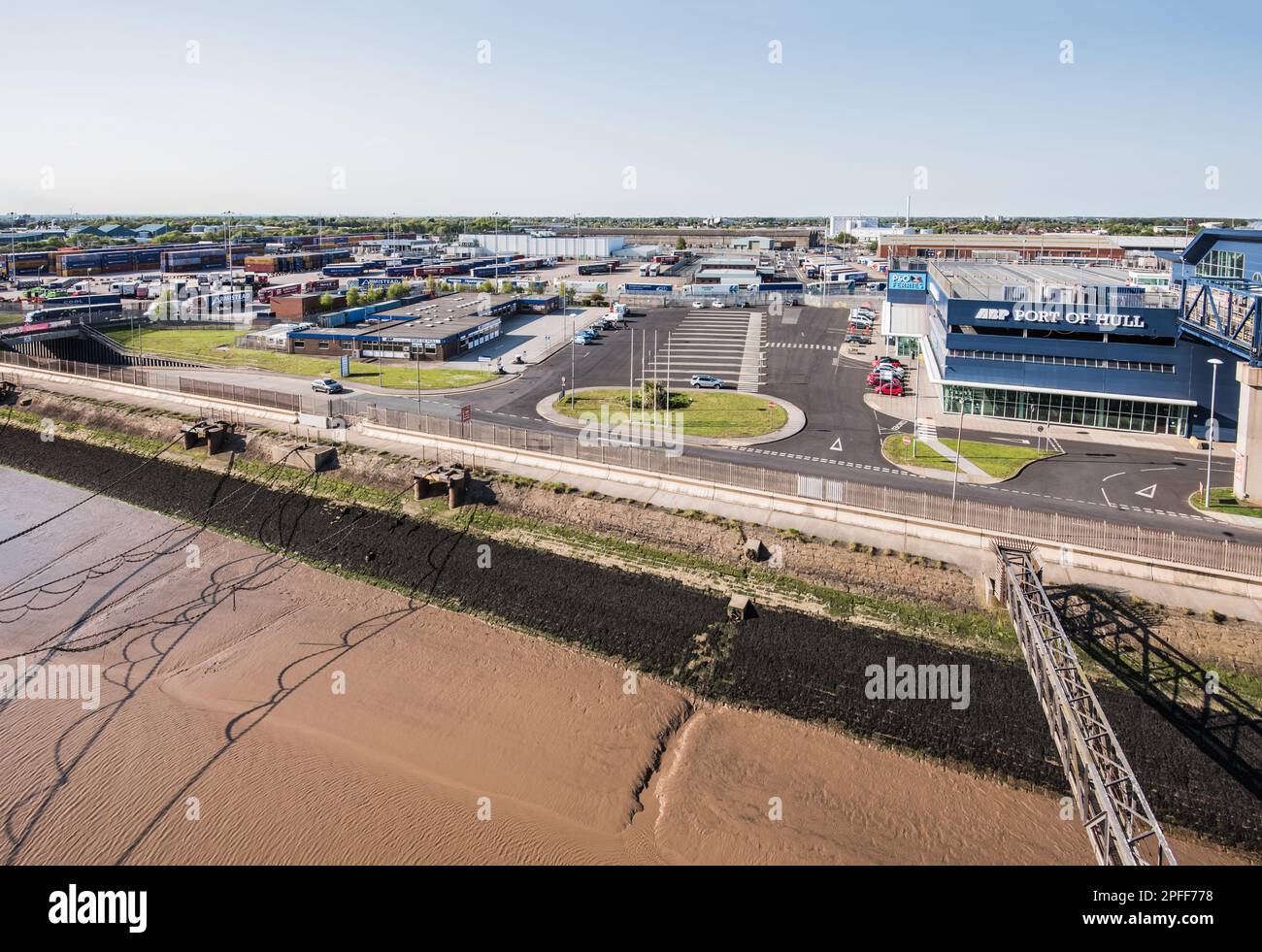 The Port of Hull ,taken from a cross channel car ferry Stock Photo - Alamy