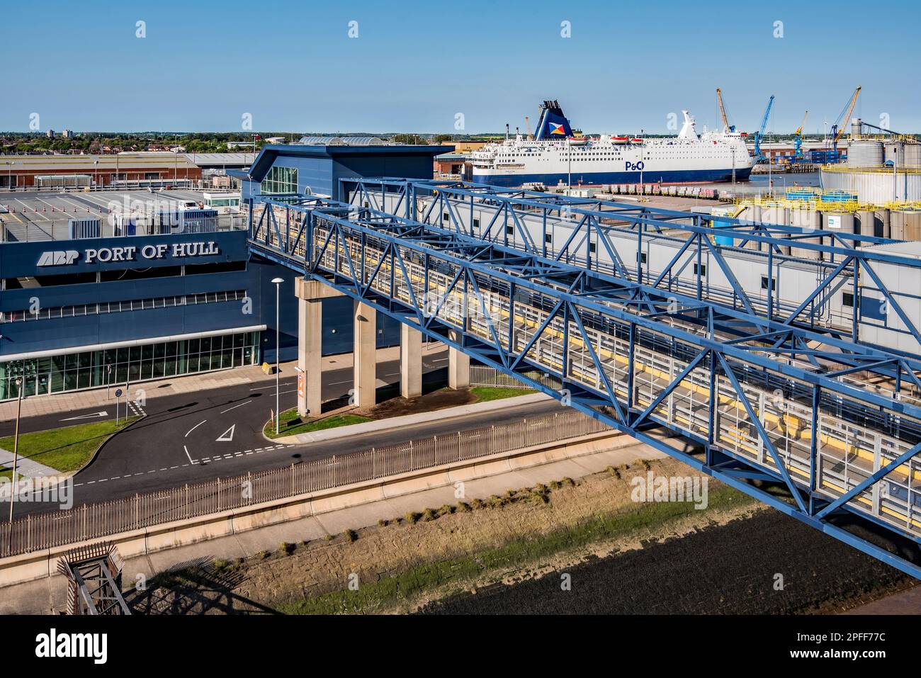 The Port of Hull ,taken from a cross channel car ferry Stock Photo - Alamy