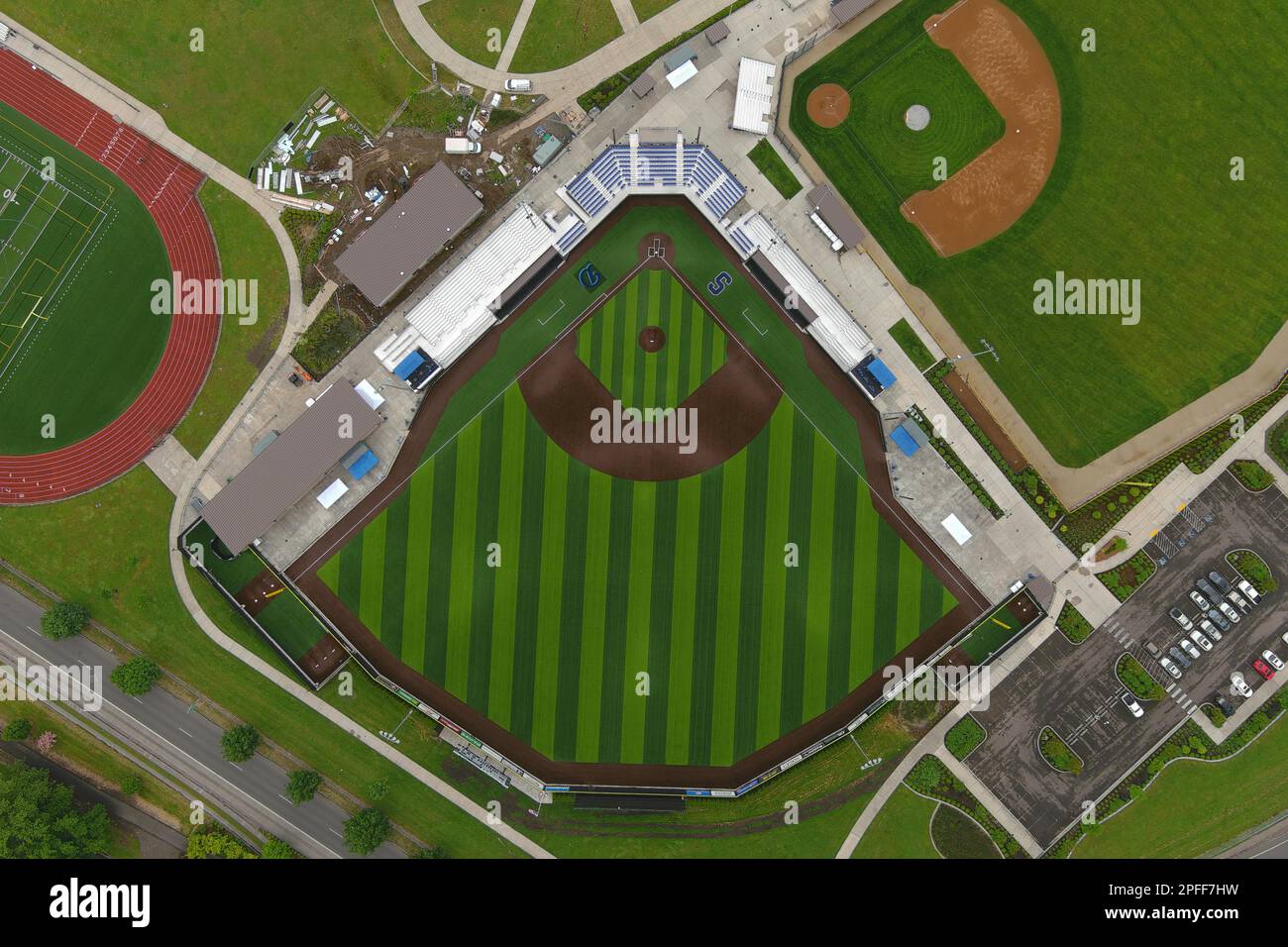 A general overall aerial view of Drifters Stadium, Friday, June 10 ...