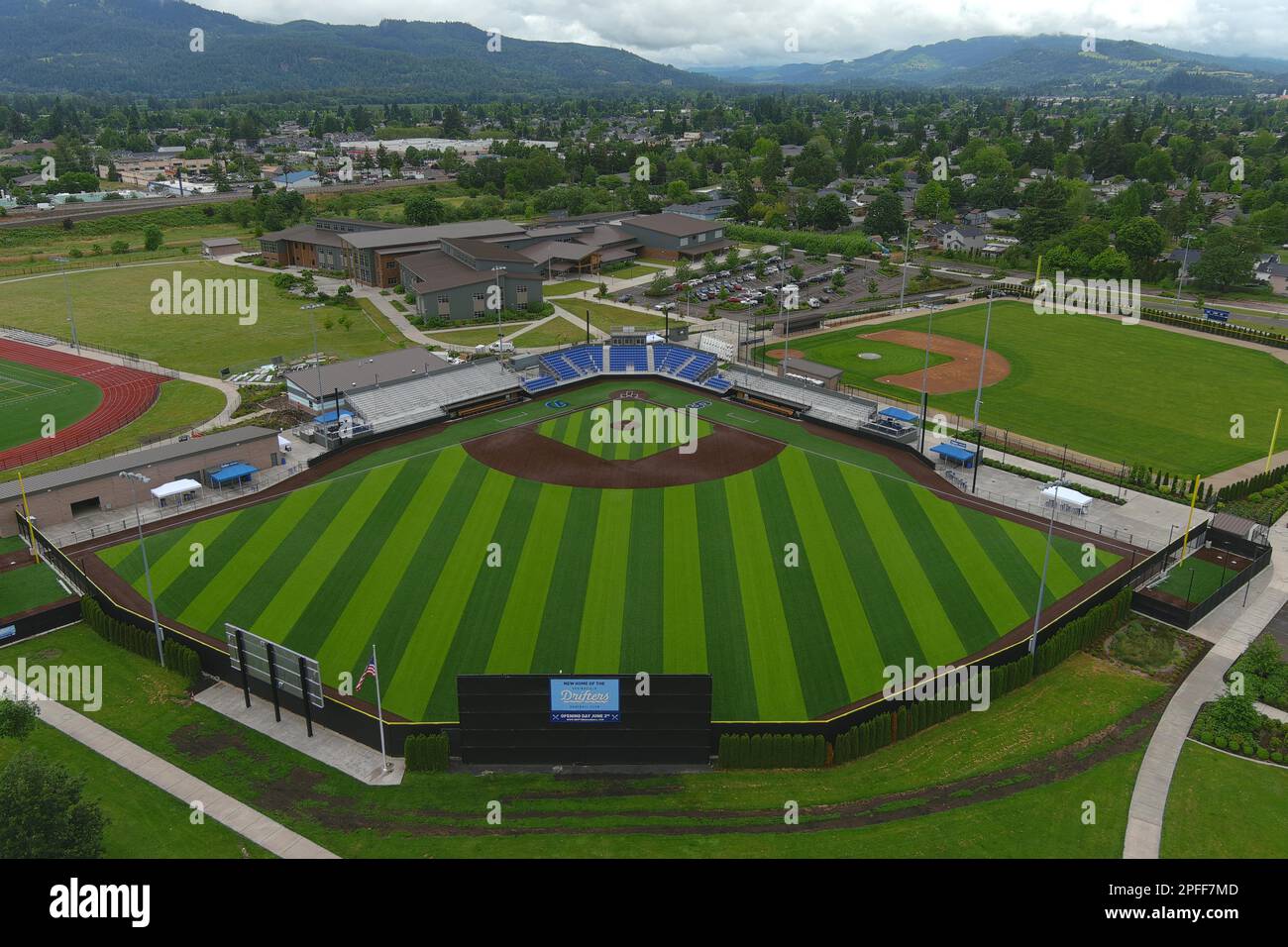 A general overall aerial view of Drifters Stadium, Friday, June 10 ...