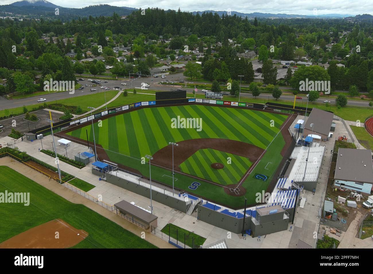 A general overall aerial view of Drifters Stadium, Friday, June 10 ...