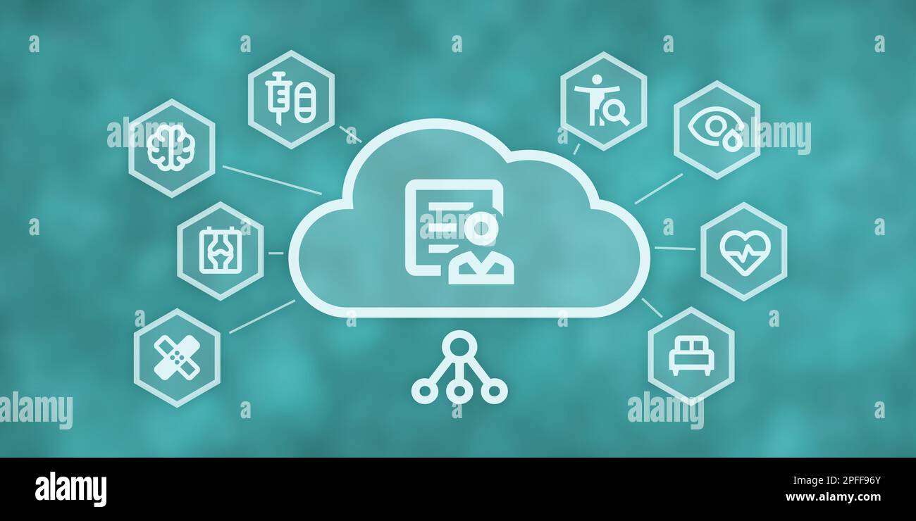 Graphic suitable as symbol image for electronic medical record as ...