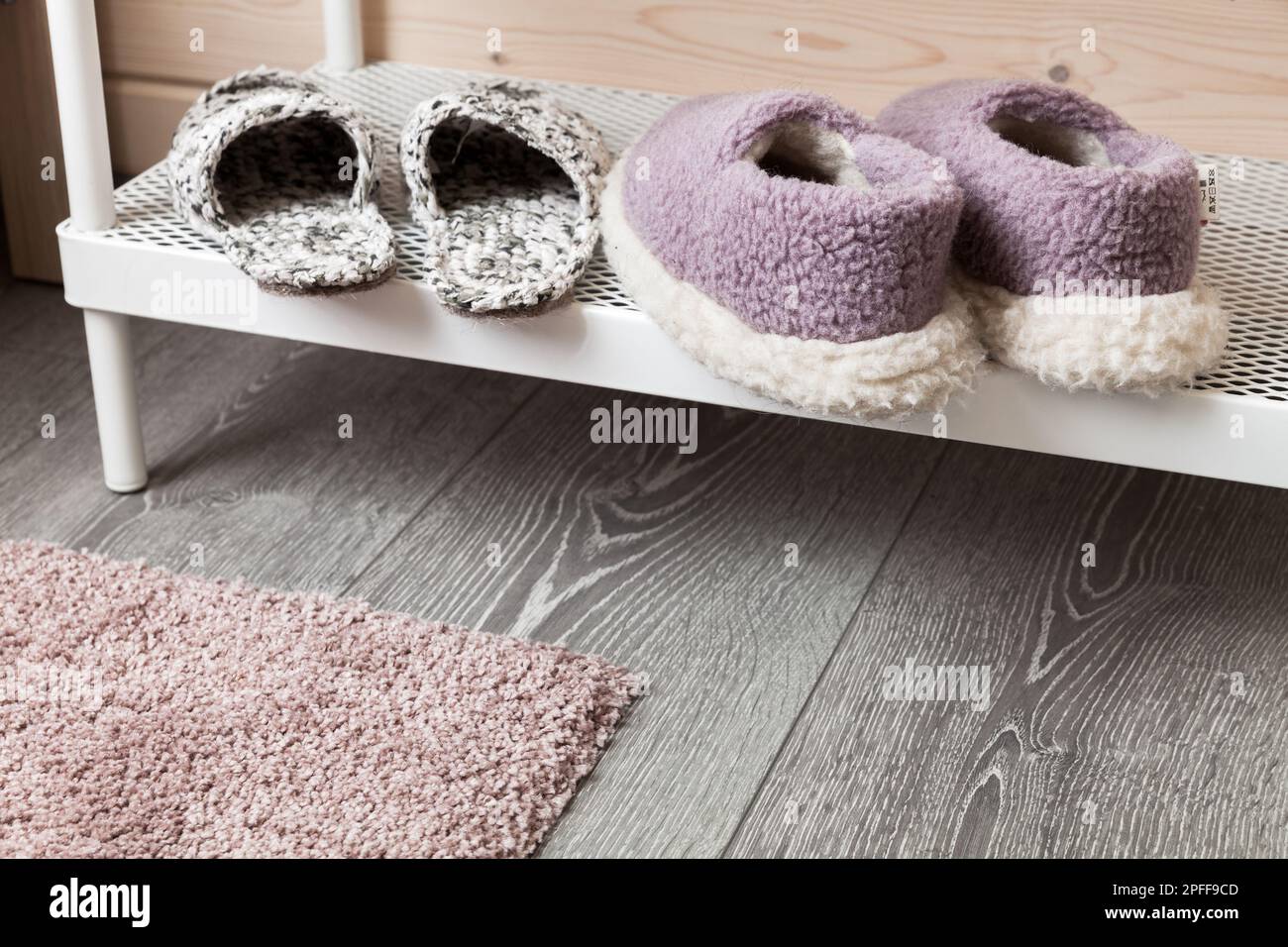 Purple slippers hi-res stock photography and images - Alamy