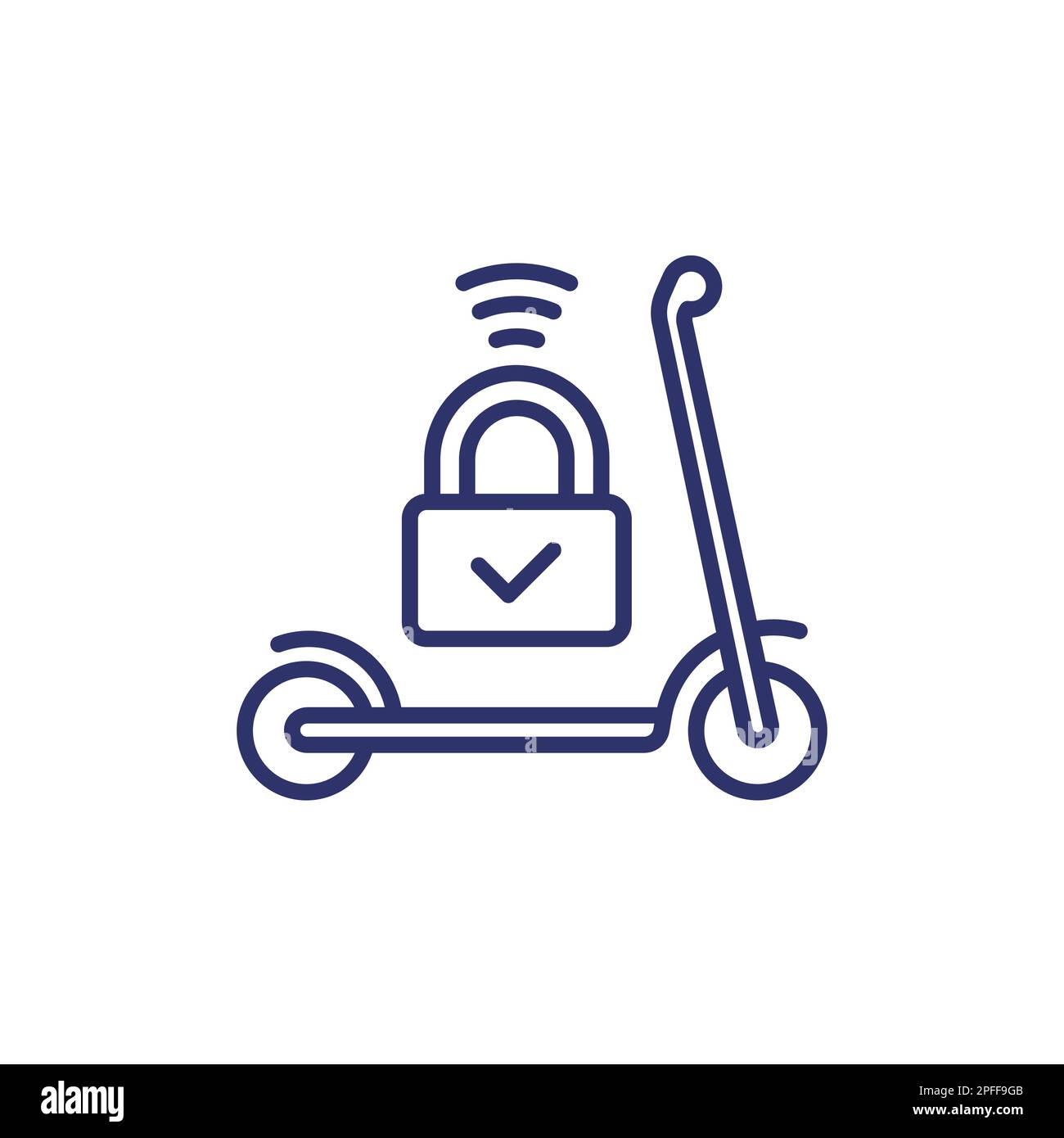Smart lock icon outline Cut Out Stock Images & Pictures - Alamy