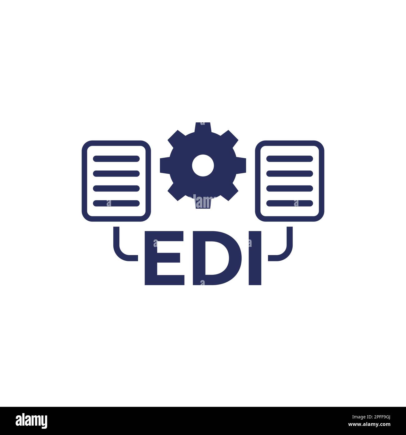 EDI Icon Electronic Data Interchange Vector Stock Vector Image Art