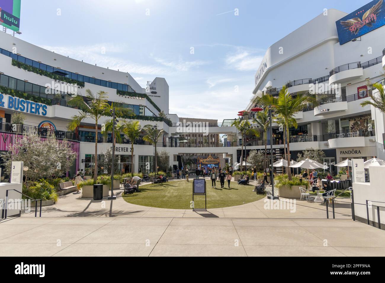 Hollywood mall during the day at Hollywood California USA on February ...