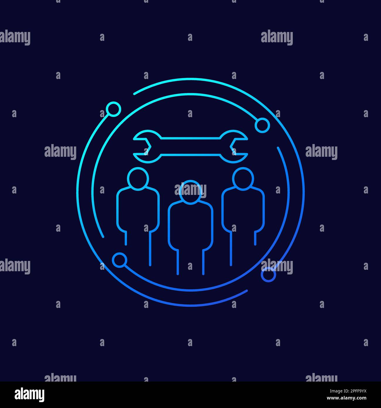 repair team icon, linear design Stock Vector Image & Art - Alamy