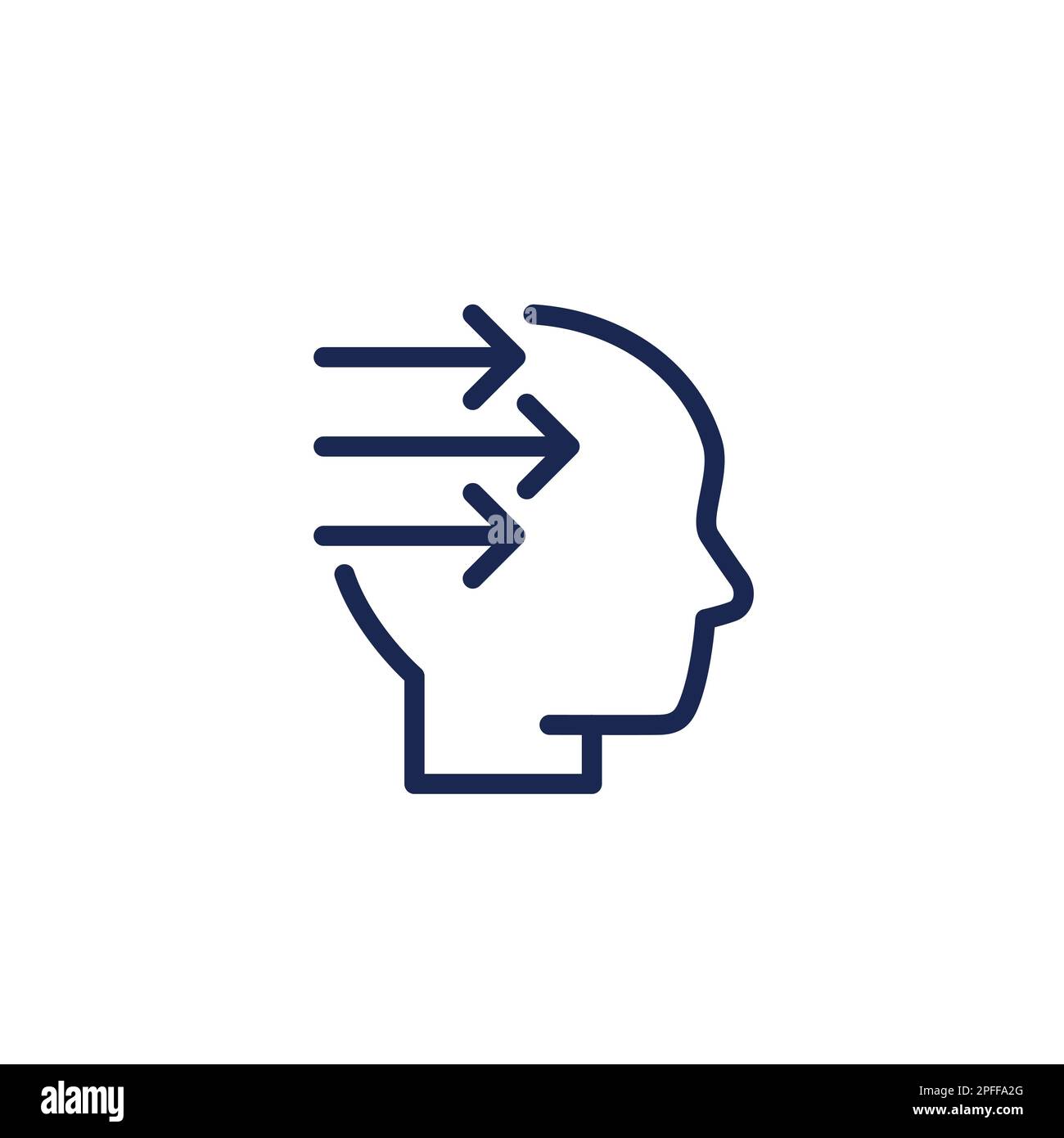 head and arrows line icon Stock Vector Image & Art - Alamy