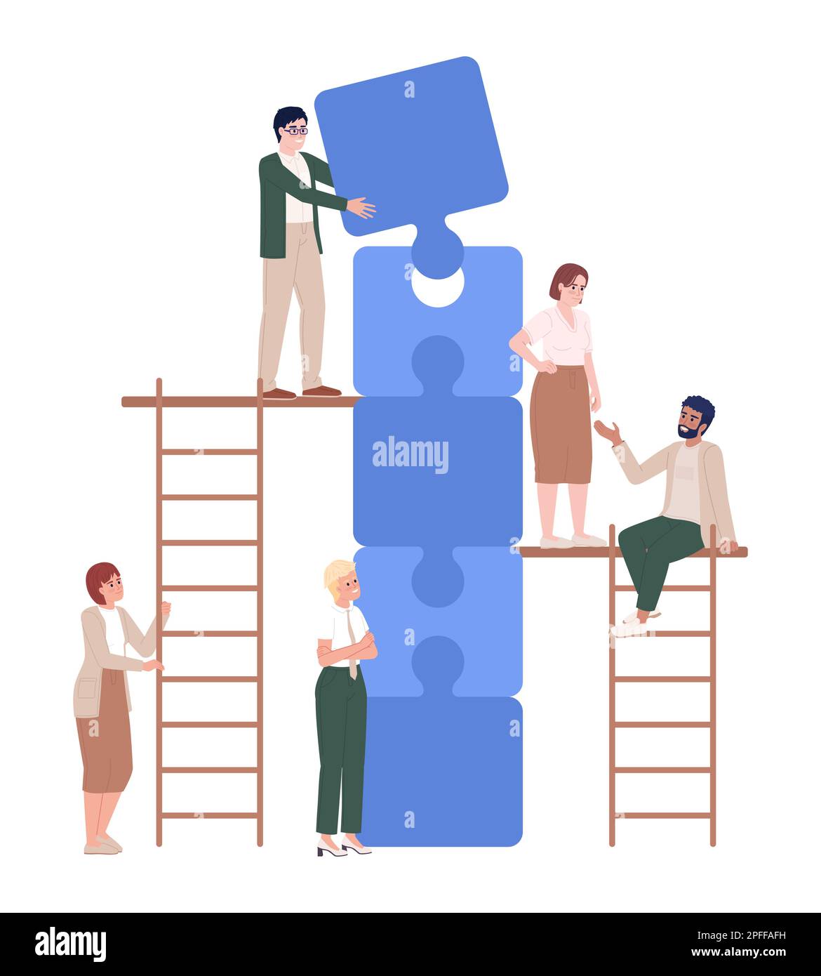 Department collaboration Stock Vector Images - Alamy