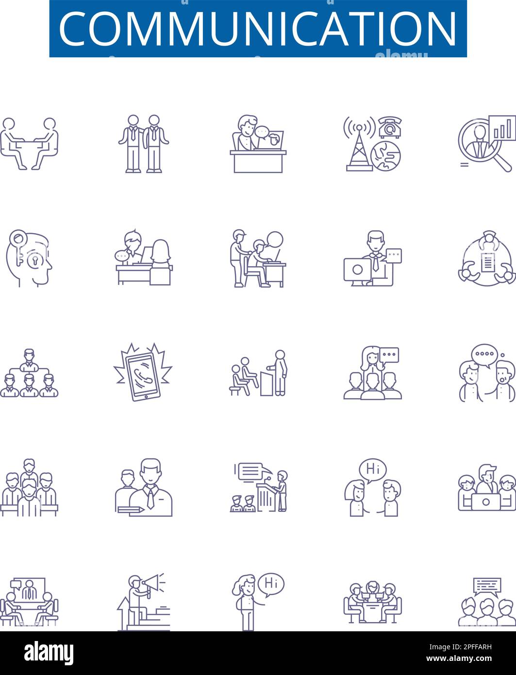 Communication line icons signs set. Design collection of Speech ... Communication line icons signs set. Design collection of Speech ...
