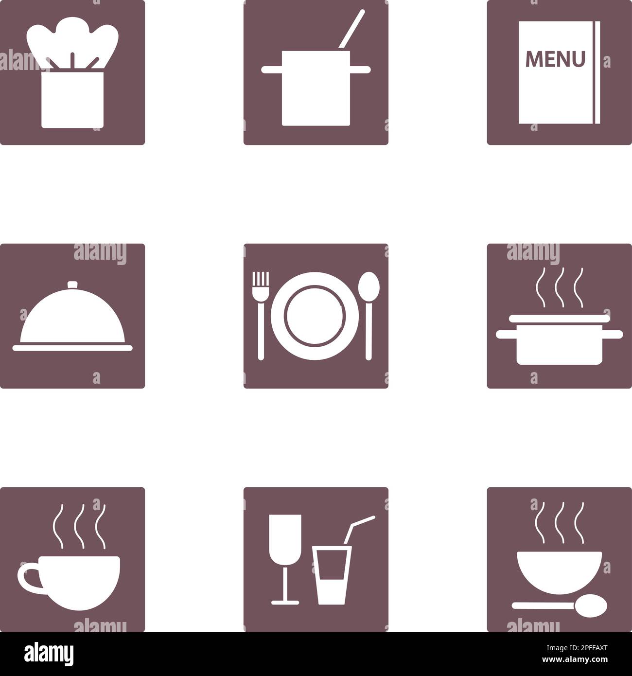 Restaurant icons Stock Vector Images - Alamy