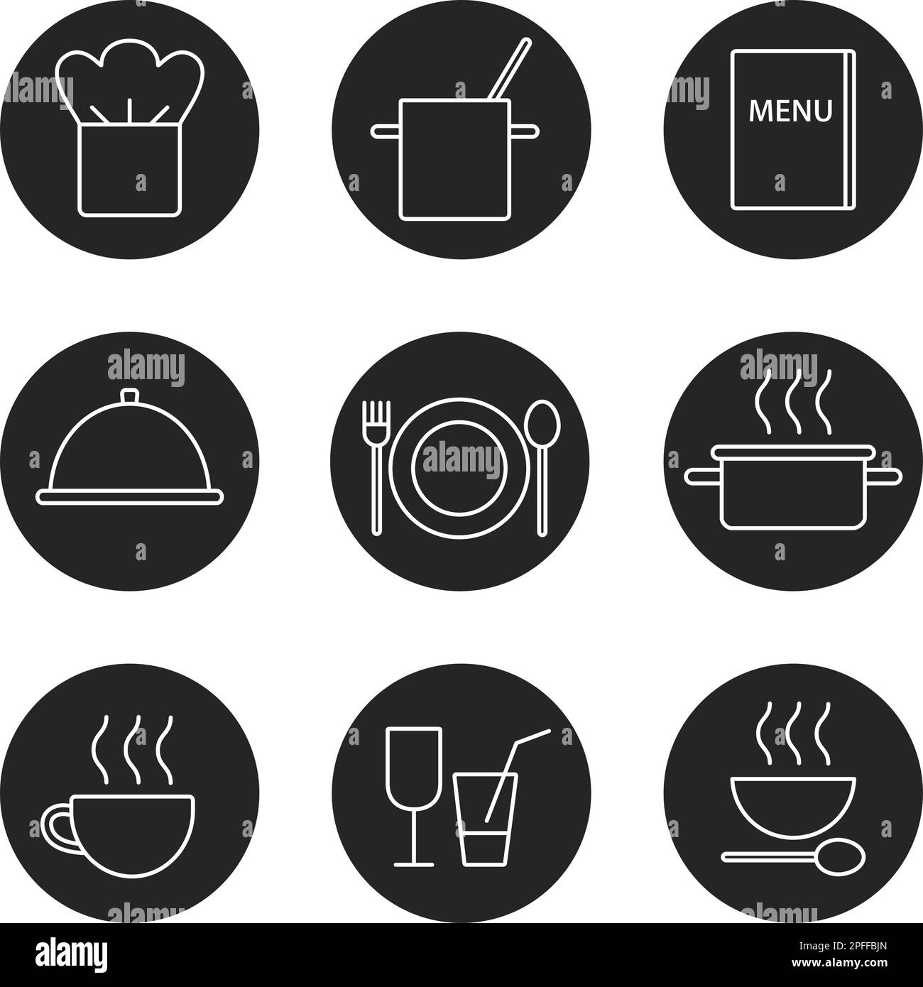 Restaurant icons Stock Vector Images - Alamy