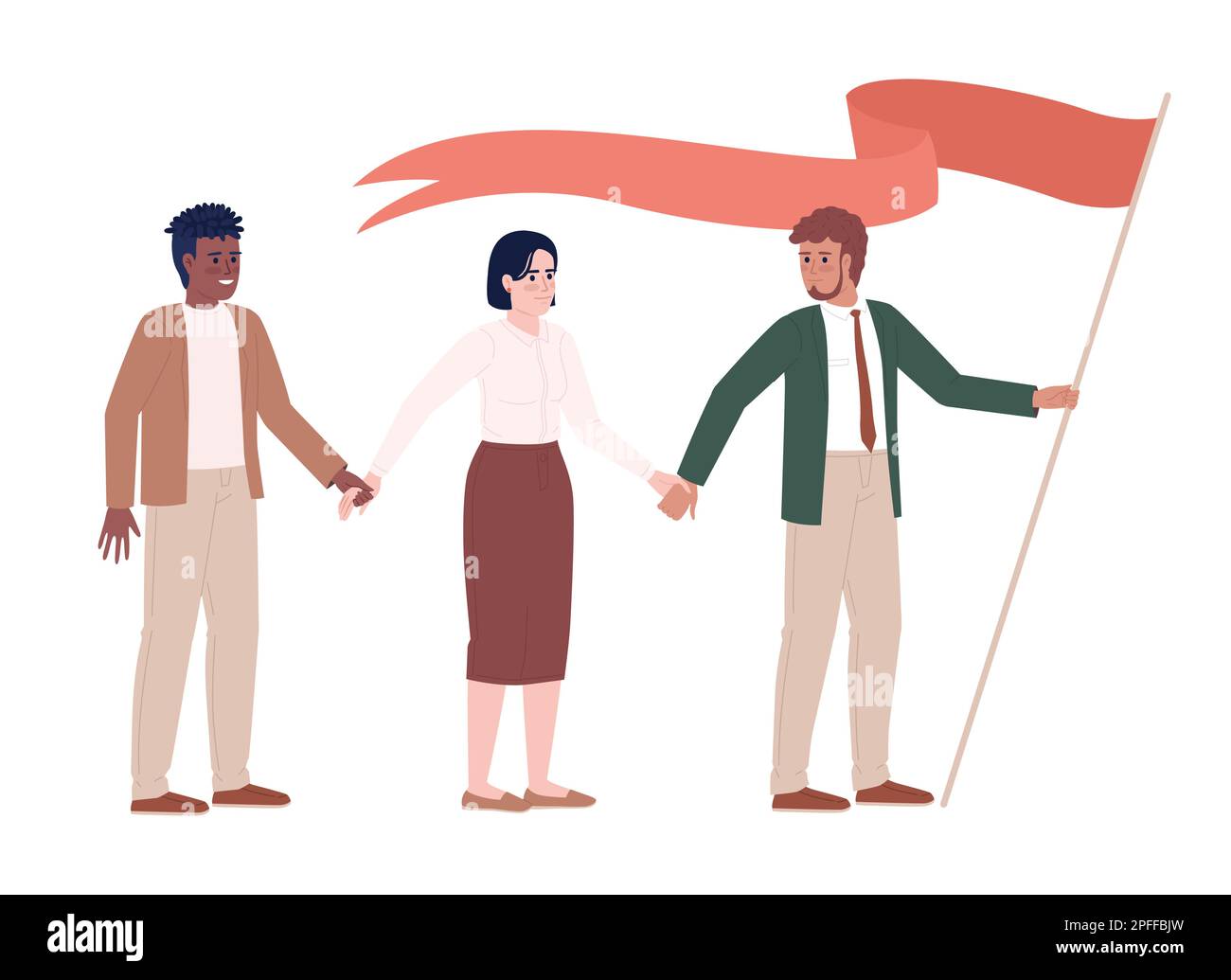 2d animation group multicultural people hi-res stock photography and ...