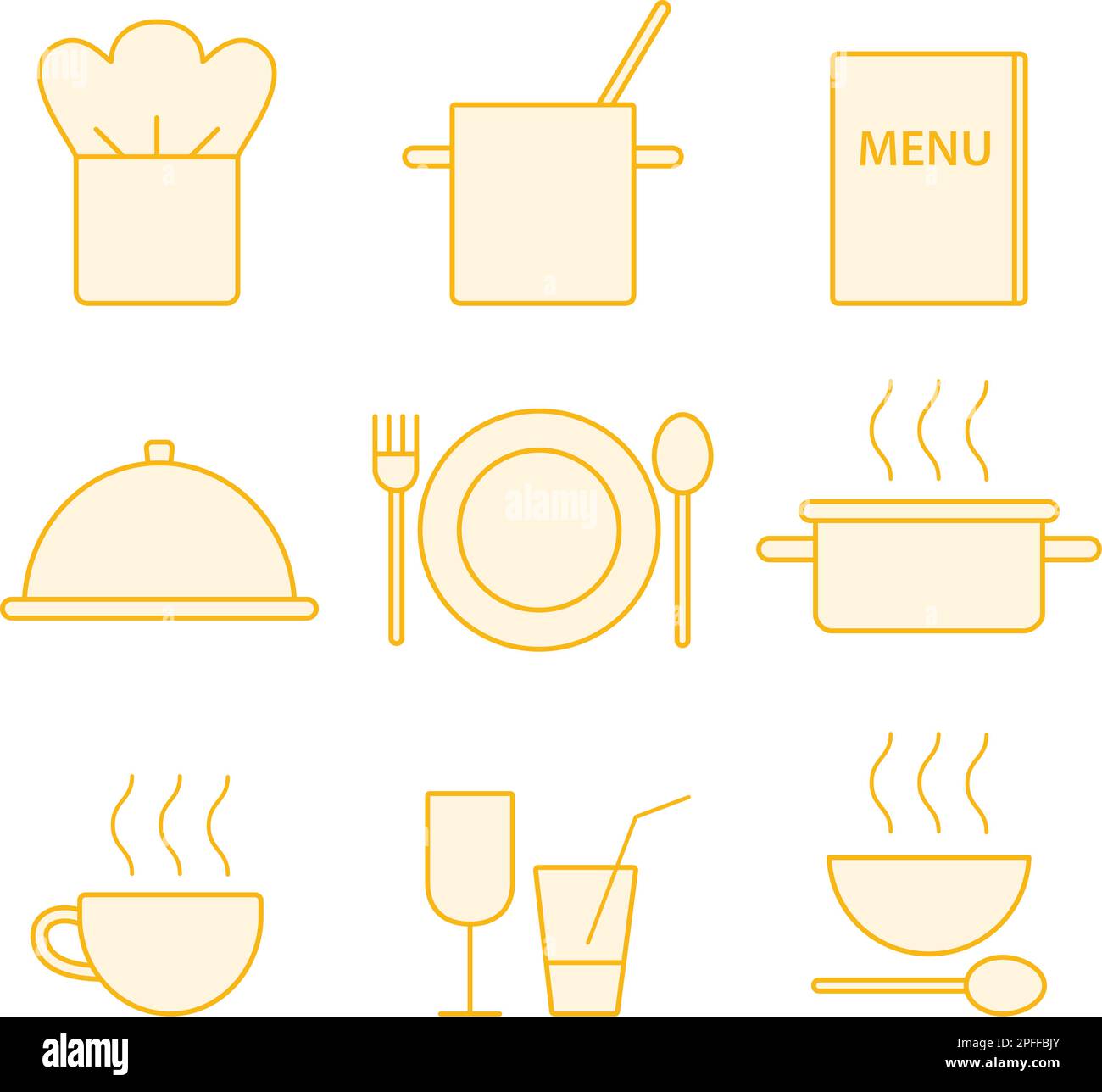 Restaurant icons Stock Vector Images - Alamy