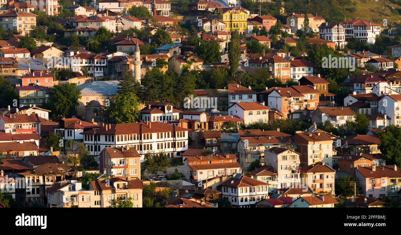 Old Kastamonu houses at sunrise. Turkey Stock Photo - Alamy