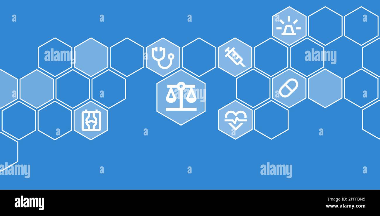Medicine and law icon image with space for text. Icons for patient ...