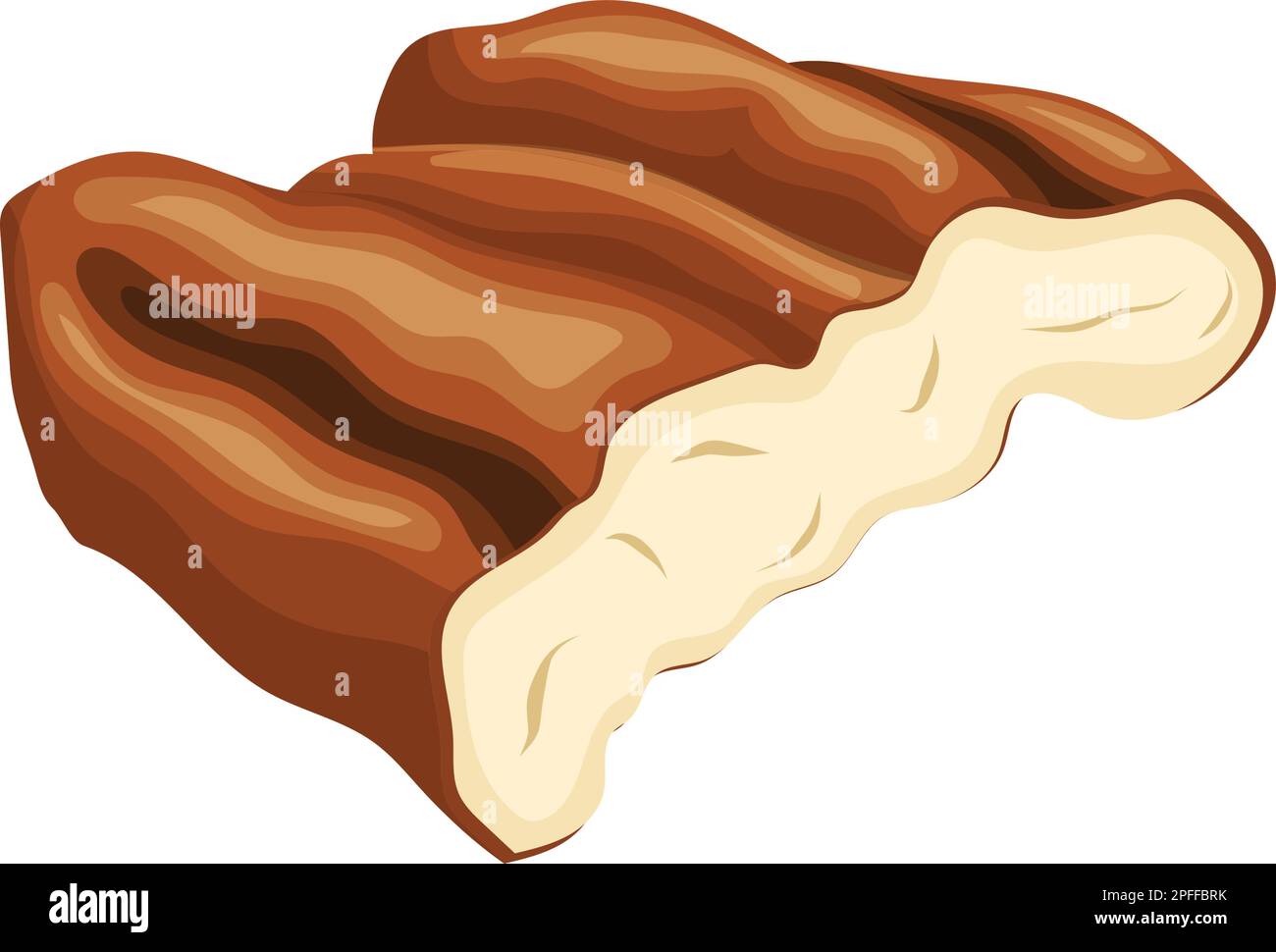 pecan nut food cartoon vector illustration Stock Vector Image & Art - Alamy