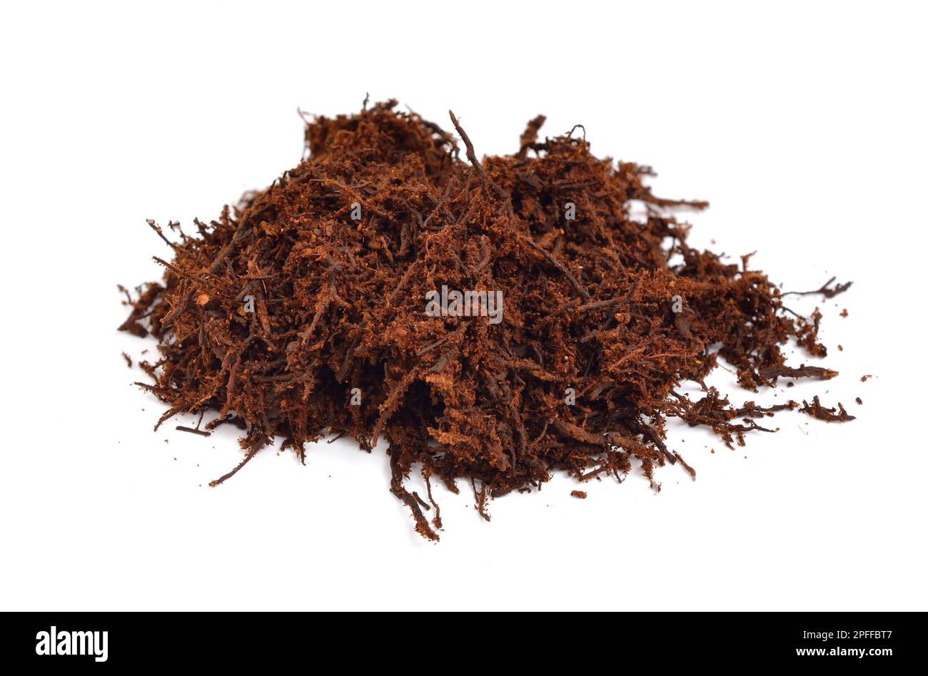 Fern root substrate isolated on white background Stock Photo - Alamy