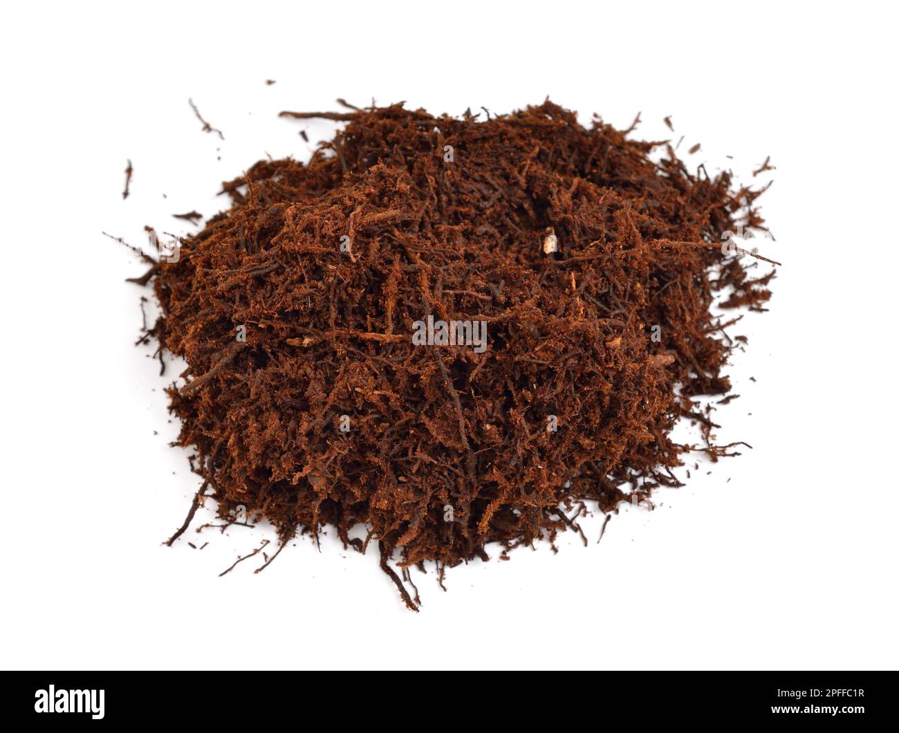 Fern root substrate isolated on white background Stock Photo - Alamy