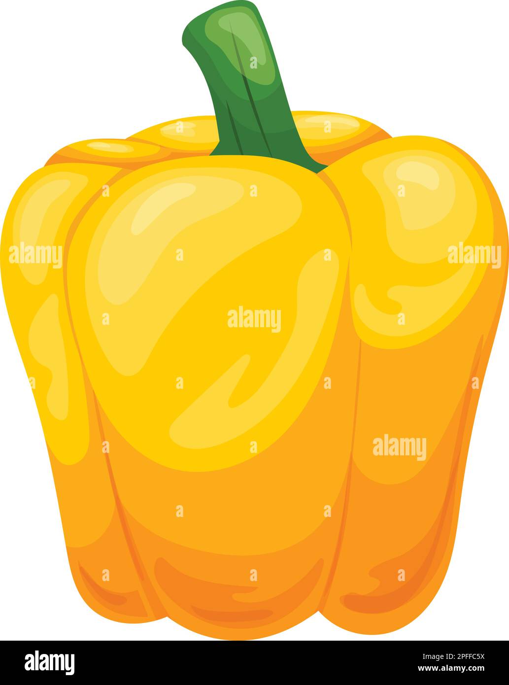 Yellow sweet pepper cut Stock Vector Images - Alamy