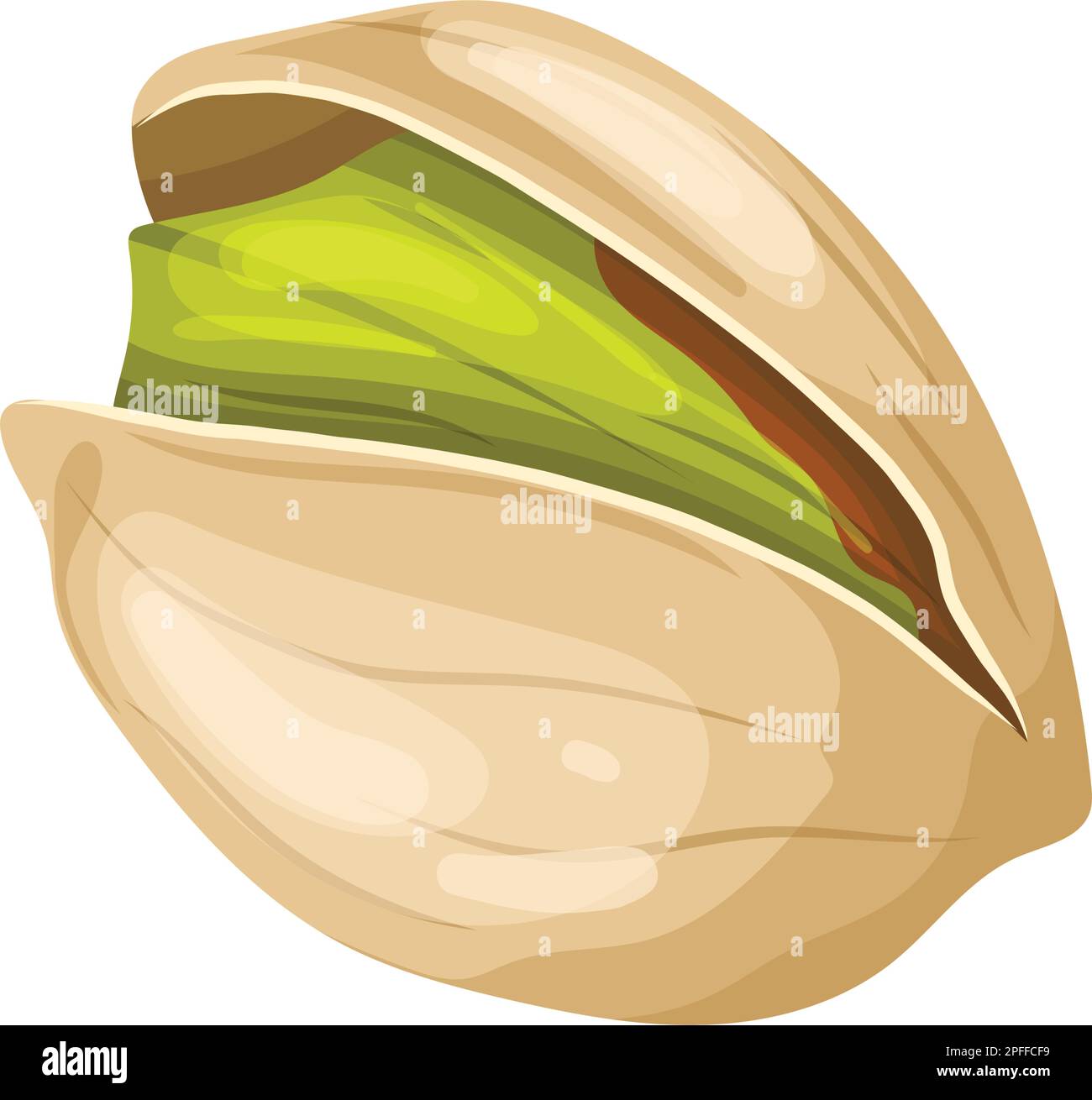 pistachio organic food cartoon vector illustration Stock Vector Image ...