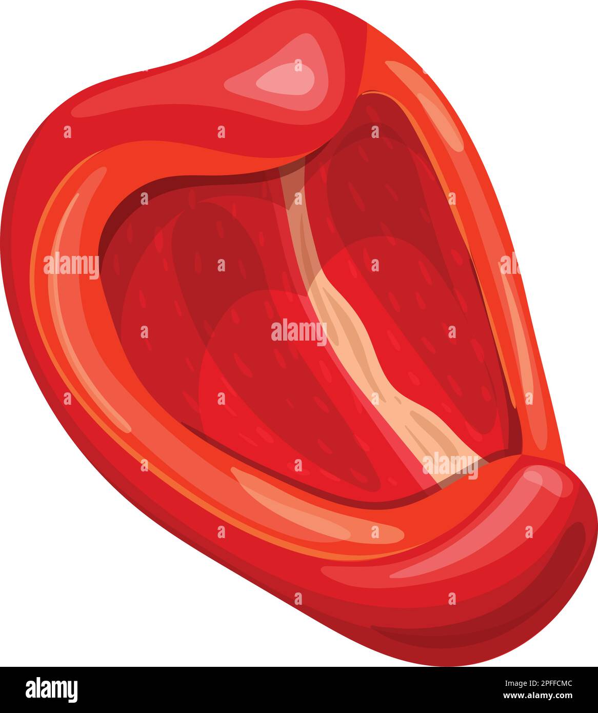 red pepper slice cartoon vector illustration Stock Vector Image & Art ...