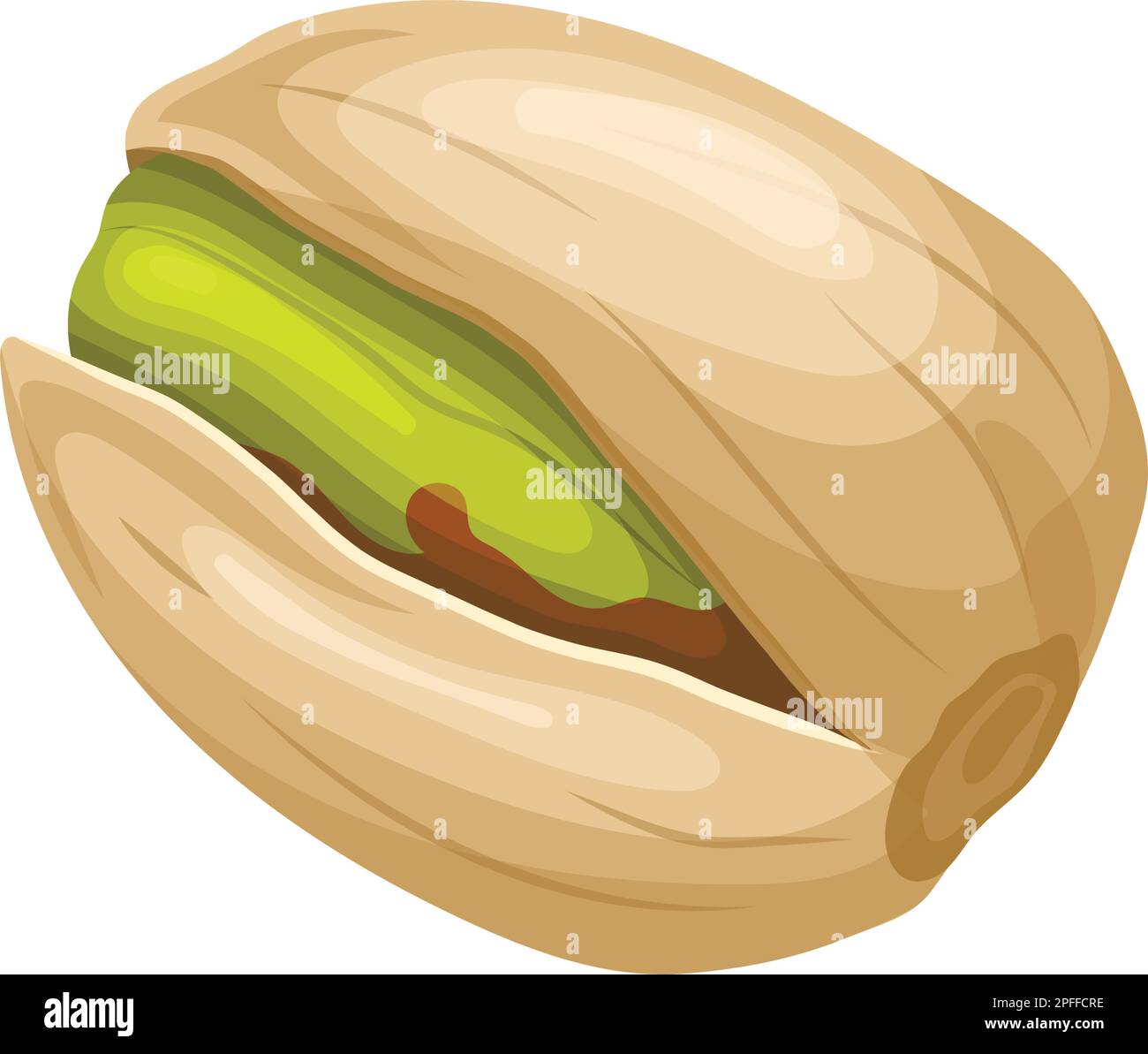 pistachio organic food cartoon vector illustration Stock Vector Image ...