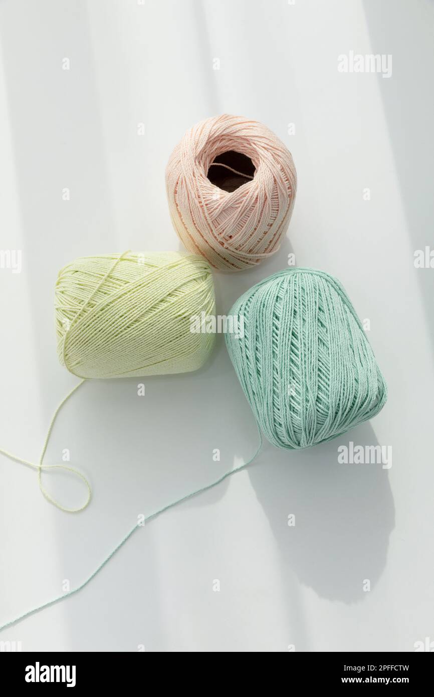 aesthetic photo of handmade, crafting hobbies, knitting yarn Stock ...