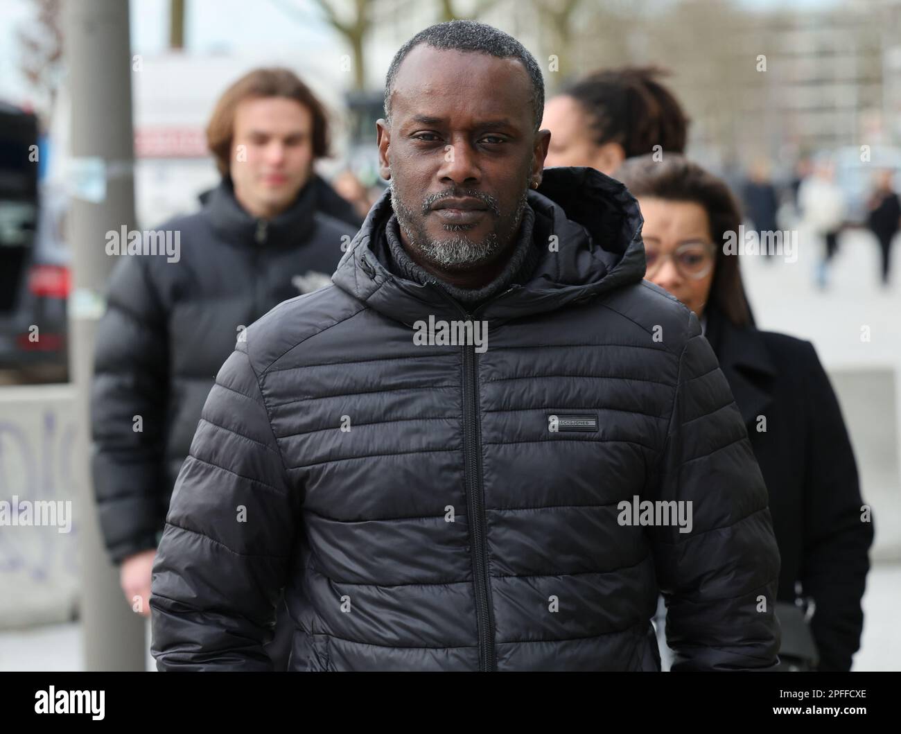 Sanda's father Ousmane Dia pictured before a session of the case before ...