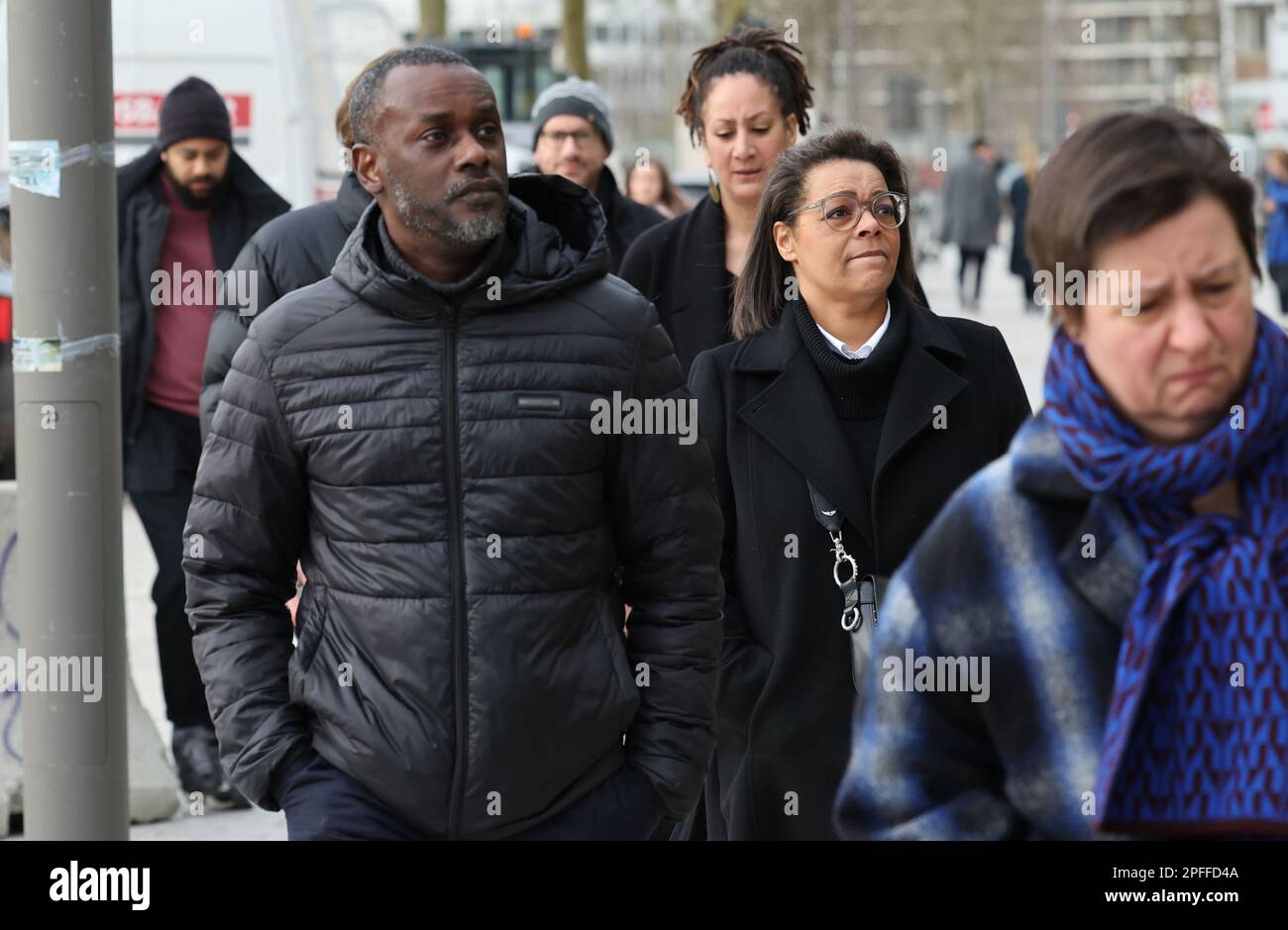 Sanda's father Ousmane Dia pictured before a session of the case before ...