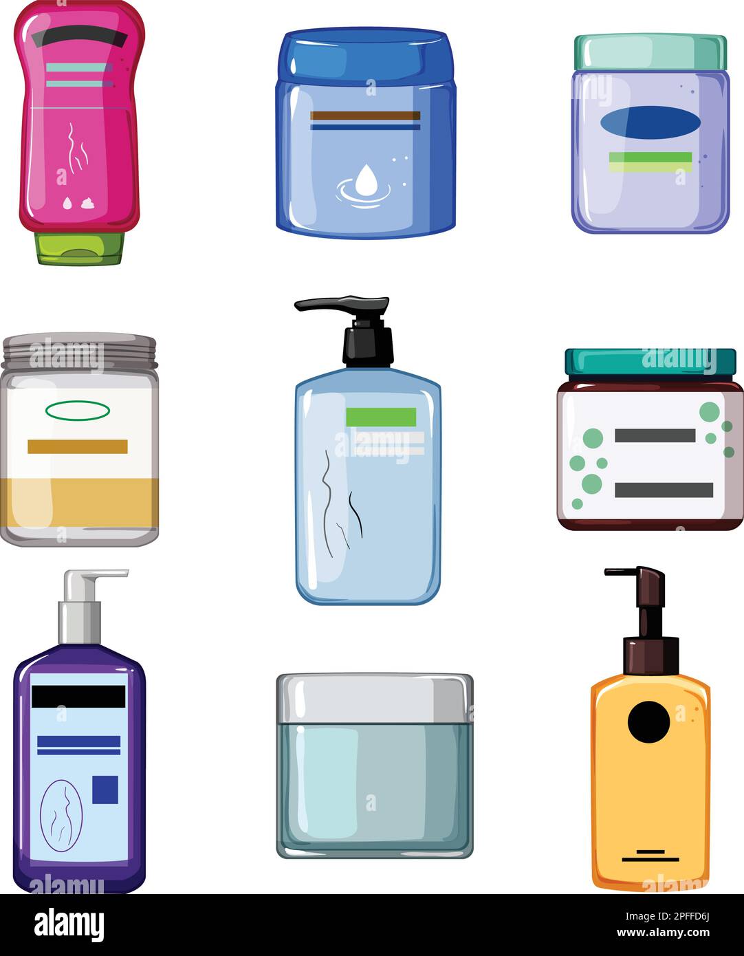 body cream set cartoon vector illustration Stock Vector Image & Art - Alamy
