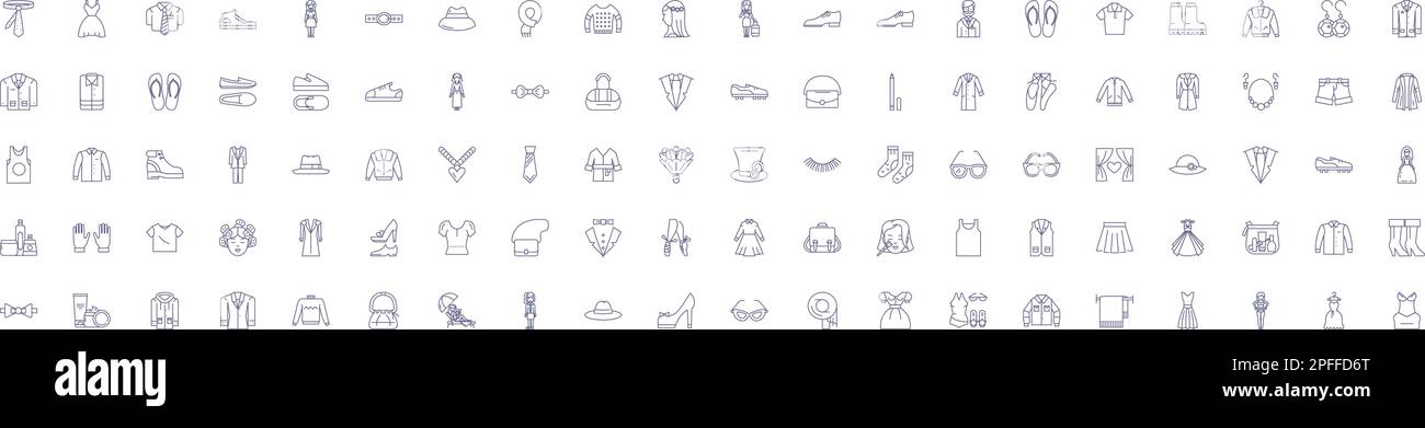 Fashion tech line icons signs set. Design collection of Style ...