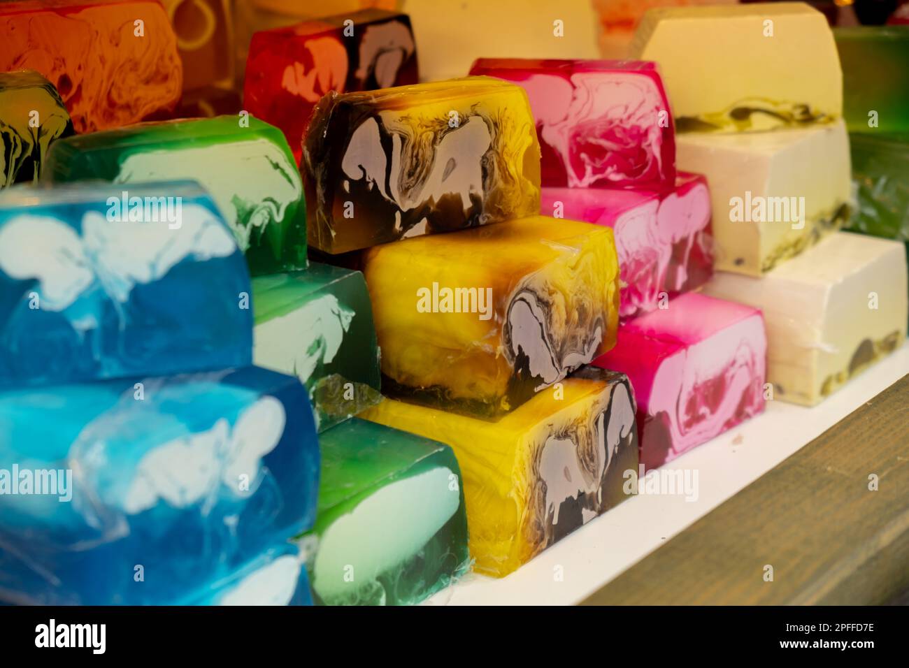 Handmade aromatic soap. Selective focus. Soaps and cosmetics handmade ...