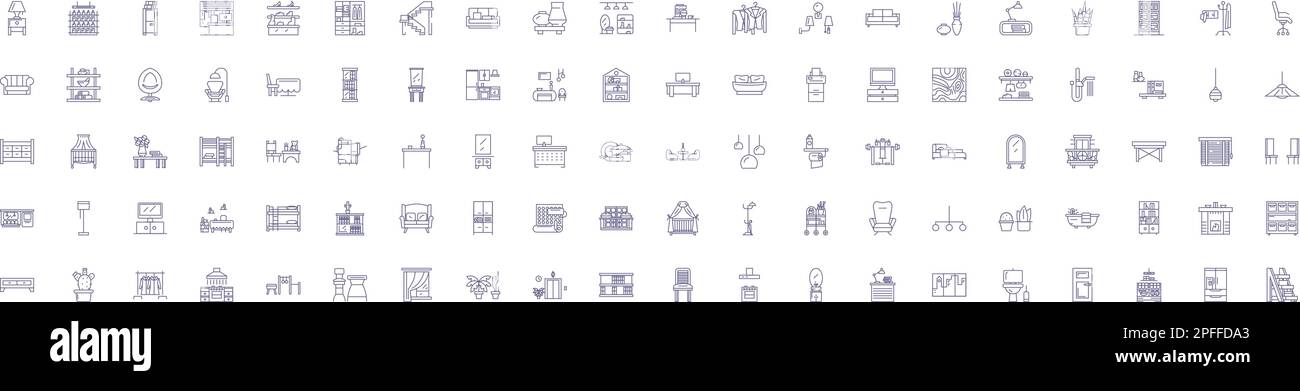 Estate planning line icons signs set. Design collection of Wills ...